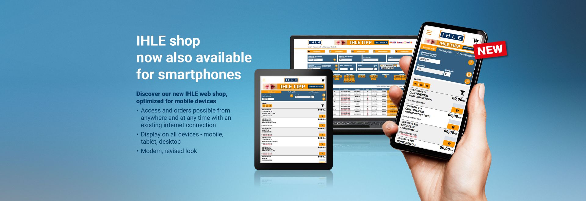 IHLE B2B tire wholesale for resellers in UK and Europe